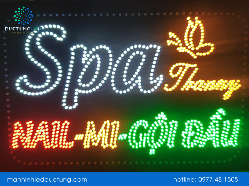 Bảng hiệu đèn LED Spa đẹp & thu hút